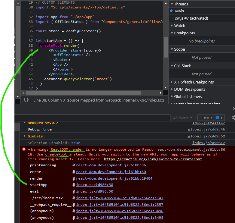 React 18 Reactdom Warning On Console · Issue 24213 · Facebook React · Github