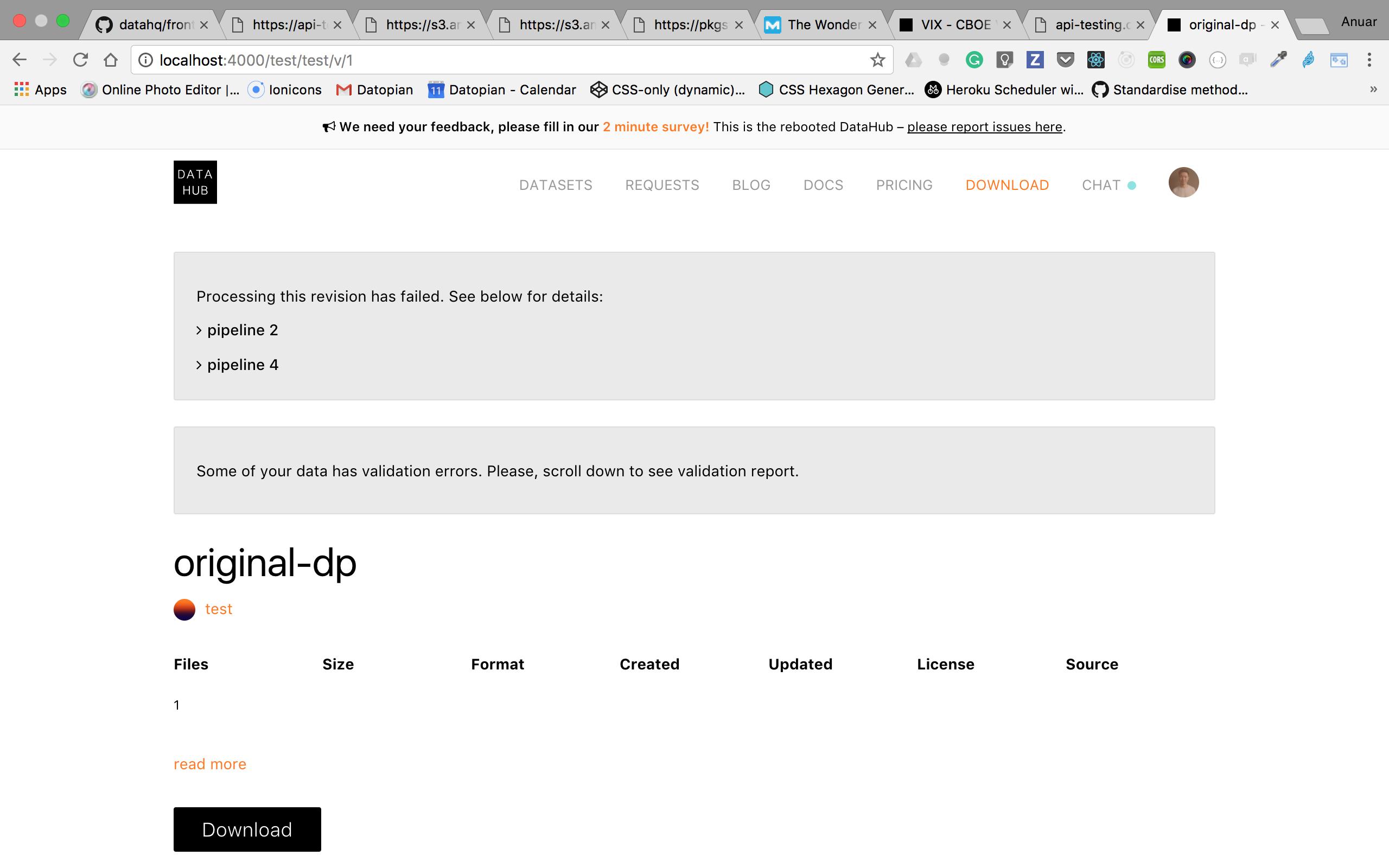 When failed show which steps are failed · Issue #142 · datahub-v2/frontend · GitHub