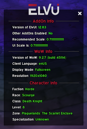 [Retail Bug Report] DeathKnight UnitFrames: Target-Frame shows Blizzard-UI (Default-Profile ...