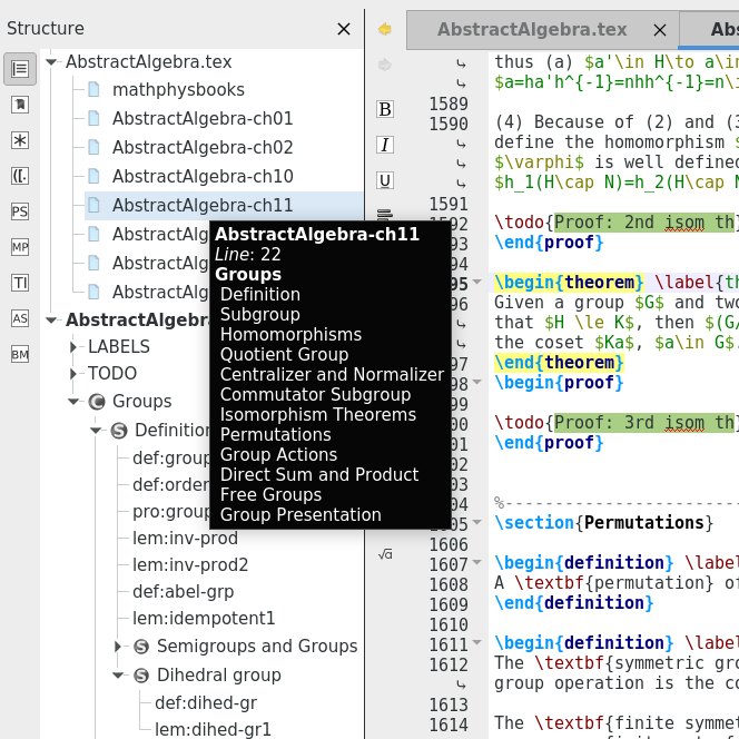 Enhancement: Optionally add labels to the Section structure · Issue #290 · texstudio-org ...
