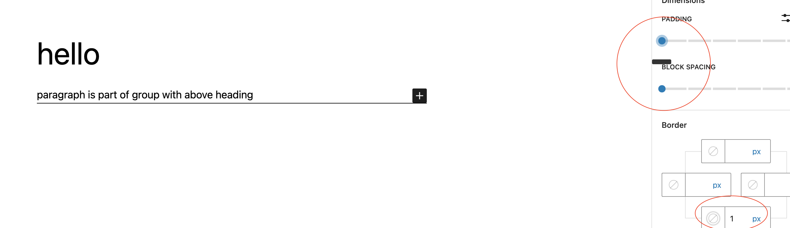 Padding range control not working with single side border · Issue #49648 · WordPress/gutenberg ...