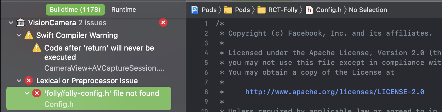 🐛 Cannot install with RN 0.65.1 · Issue #390 · mrousavy/react-native-vision-camera · GitHub