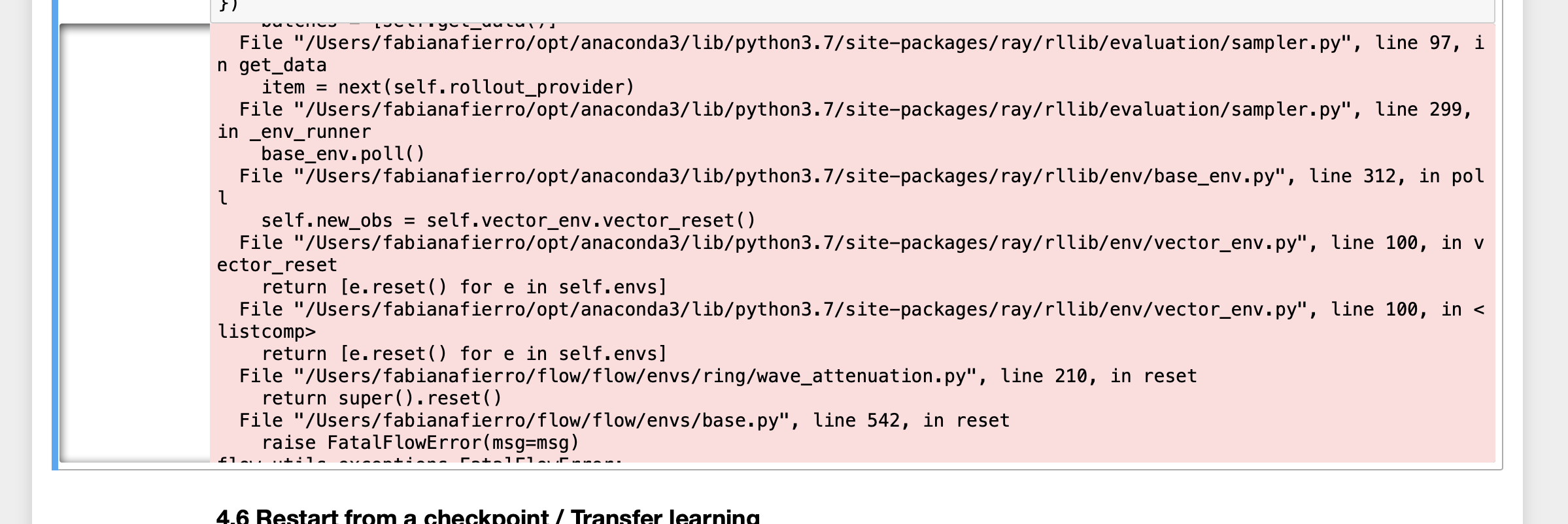 Errors in tutorial03_rlib · Issue #923 · flow-project/flow · GitHub