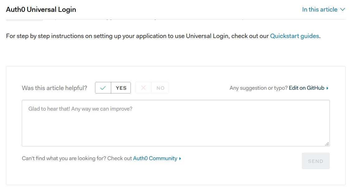 Edit On Github Link Broken · Issue 7865 · Auth0docs · Github