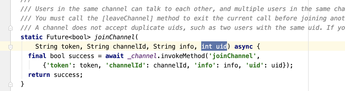 String type for uid · Issue #174 · AgoraIO-Extensions/Agora-Flutter-SDK ... String type for uid · Issue #174 · AgoraIO-Extensions/Agora-Flutter-SDK ...