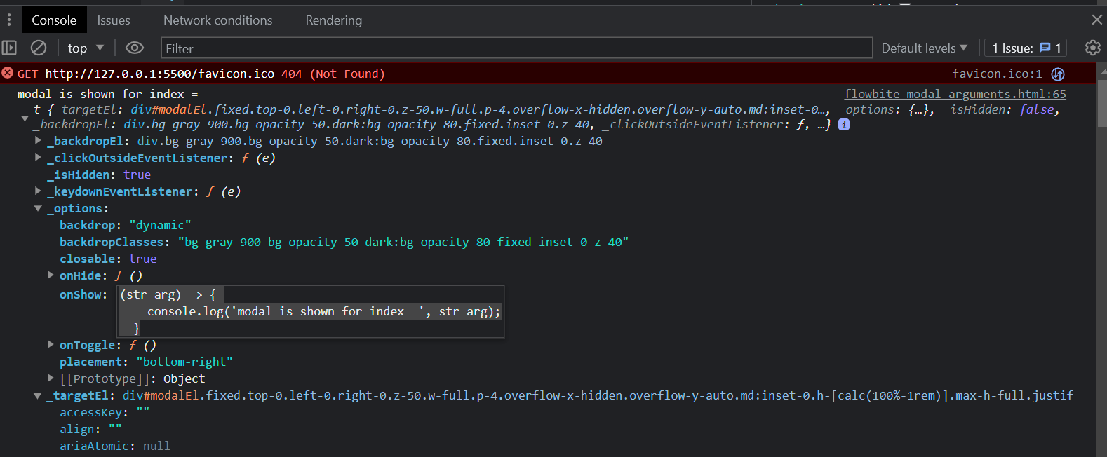 passing in arguments to modal event handlers · Issue #644 · themesberg/flowbite · GitHub