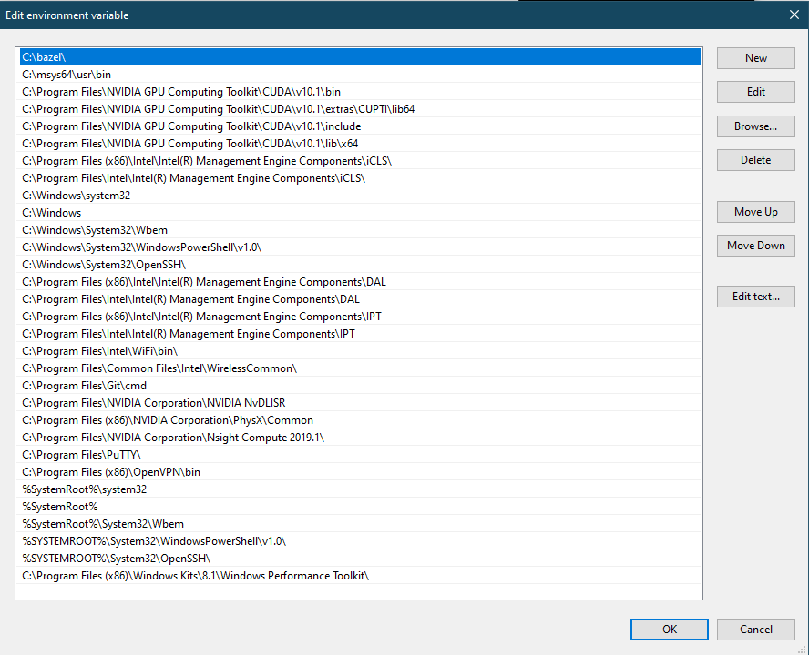 tensorflow 1.13 build using bazel on windows 10 Problem · Issue #30160 · tensorflow/tensorflow ...