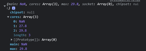 CPU Temperature is one constant number · Issue #662 · sebhildebrandt/systeminformation · GitHub