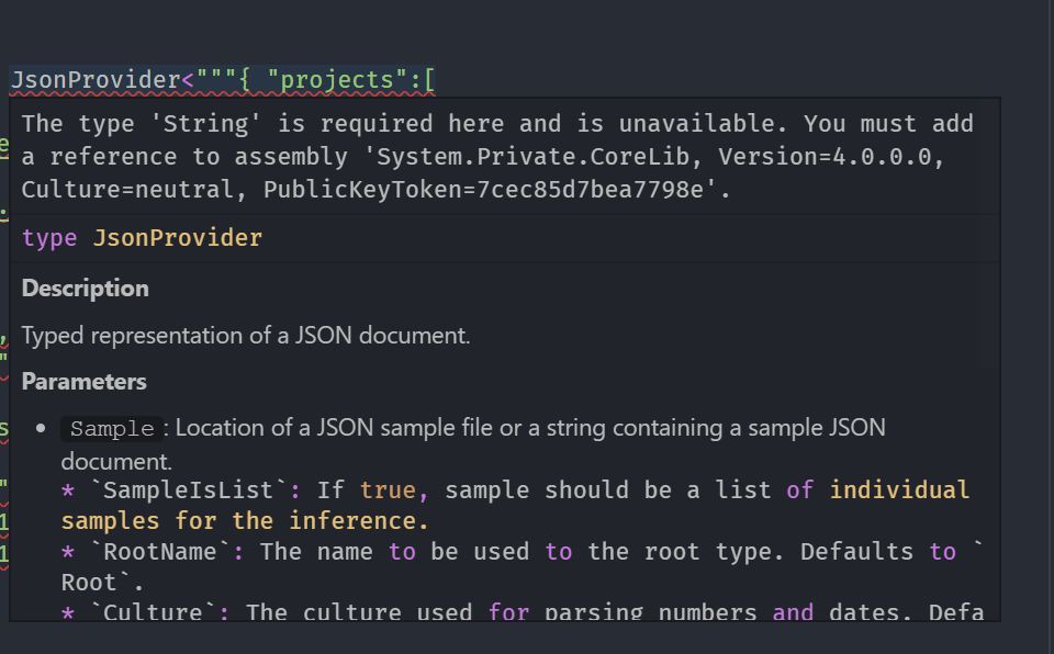 Type Provider Issue When Using Netcore Fsac · Issue 1026 · Ionide