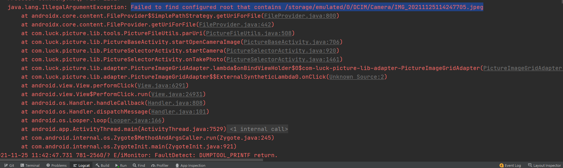 7.0版本 点击拍照崩溃 · Issue #2187 · LuckSiege/PictureSelector · GitHub