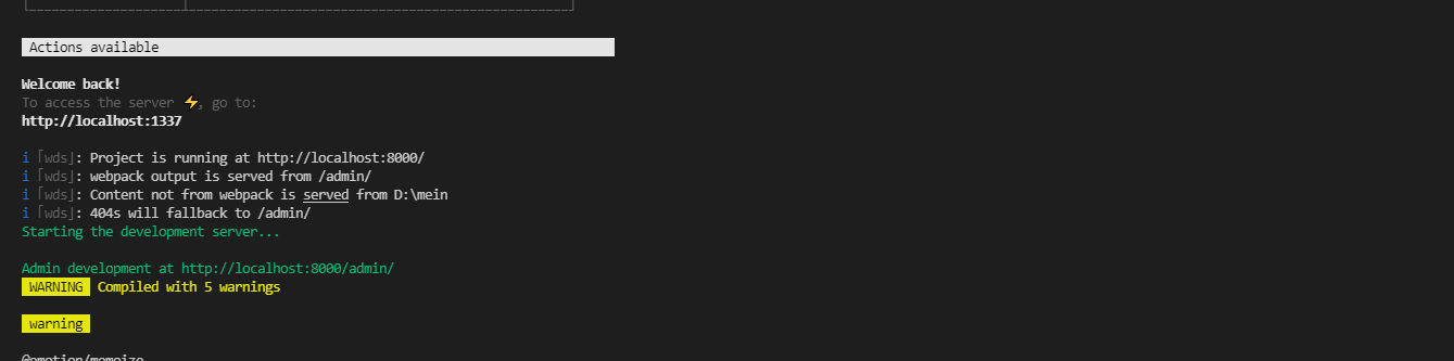 Strapi development -watch-admin 404 · Issue #5877 · strapi/strapi · GitHub