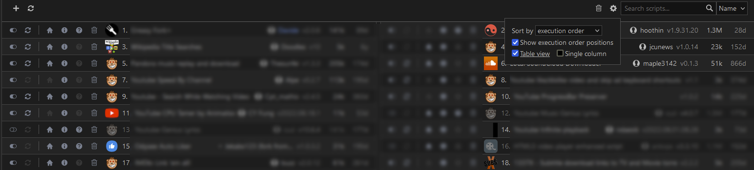 [Feature] Multi-Column Sort Pattern Top-Down · Issue #1617 · violentmonkey/violentmonkey · GitHub