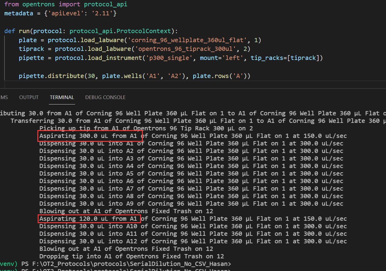 The Multiple Source Wells distribute command is not working at shown in ...