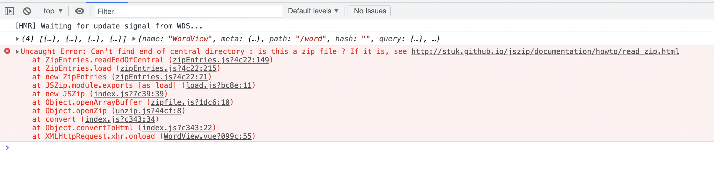 Can't find end of central directory : is this a zip file ? · Issue #285 · mwilliamson/mammoth.js ...