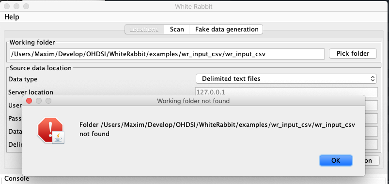 WR - Folder name repeated · Issue #227 · OHDSI/WhiteRabbit · GitHub