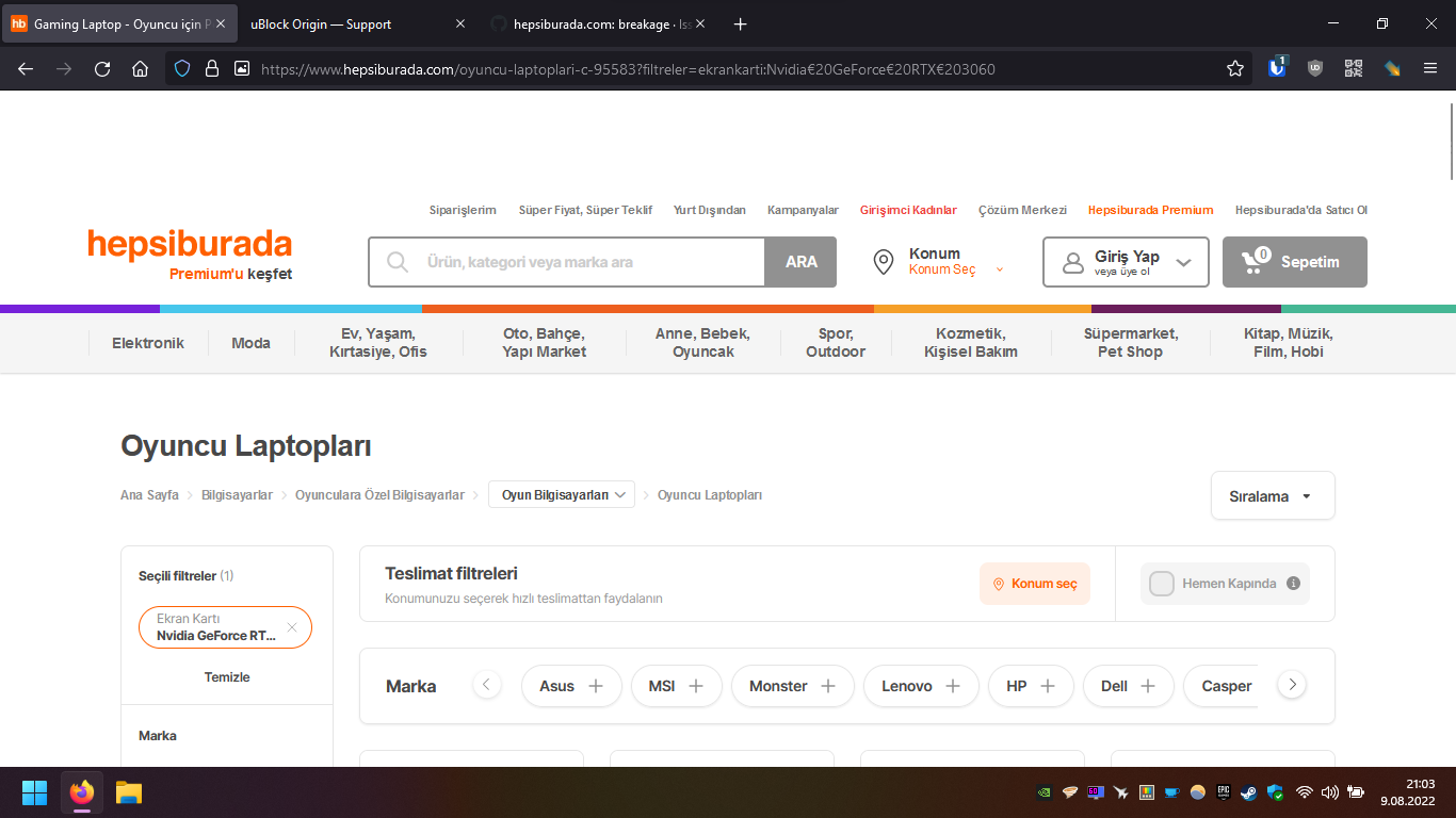 hepsiburada.com: breakage · Issue #13630 · uBlockOrigin/uAssets · GitHub