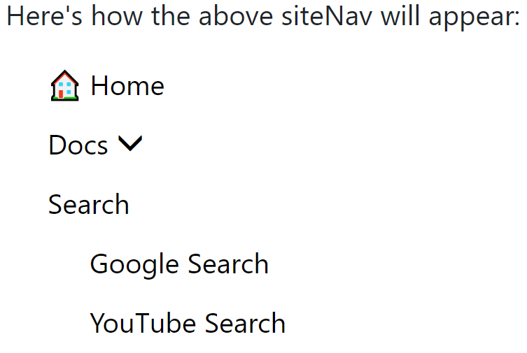 siteNav example in documentation is styled incorrectly · Issue #559 · MarkBind/markbind · GitHub