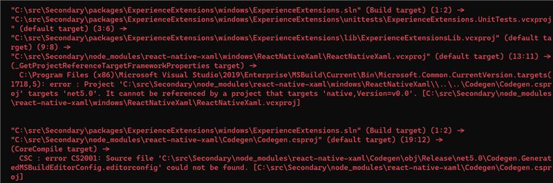 Building 0699 From Source Fails When Injecting Net50 Dependency Into