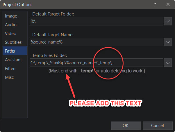 "Delete temp files" setting won't delete temp files · Issue #542 · staxrip/staxrip · GitHub