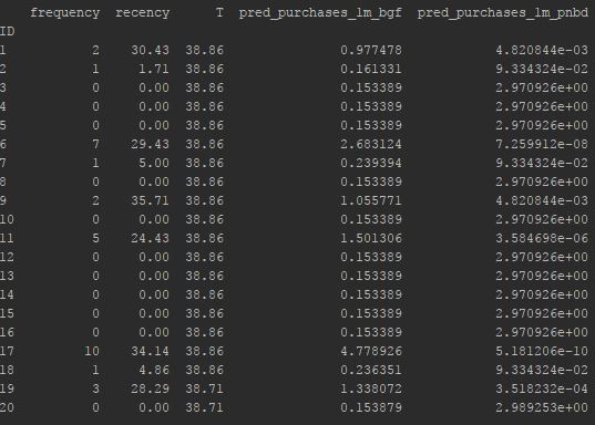conditional_expected_number_of_purchases_up_to_time shows weird values for ParetoNBDFitter ...