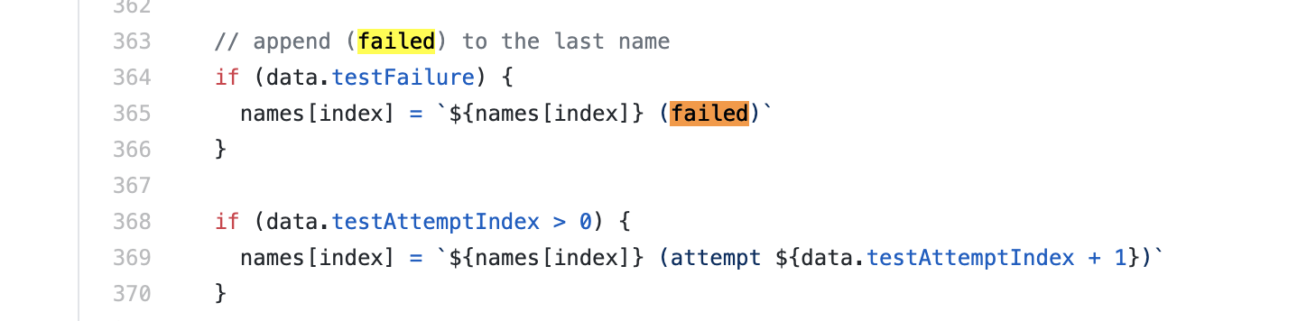 The screenshot filename generated when running a case error has Spaces ...