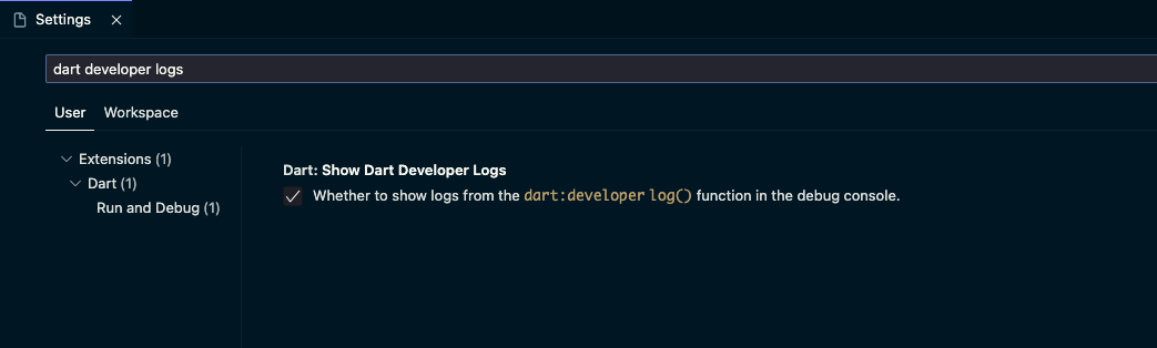 The "log" function in "dart:developer" package isn't working in version ...