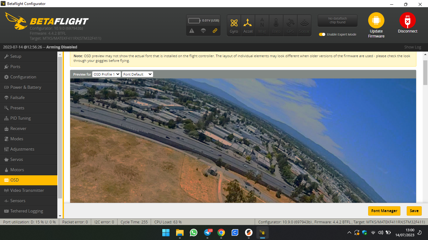 in the OSD tab the preview is gigantic. · Issue #3513 · betaflight ...