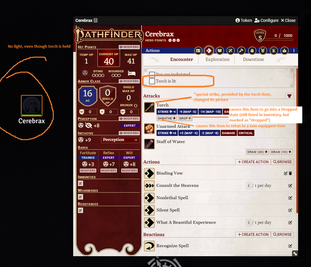 PF2E - Move item to "held" state, help handle toggle "Torch is Lit" · Issue #67 · League-of ...