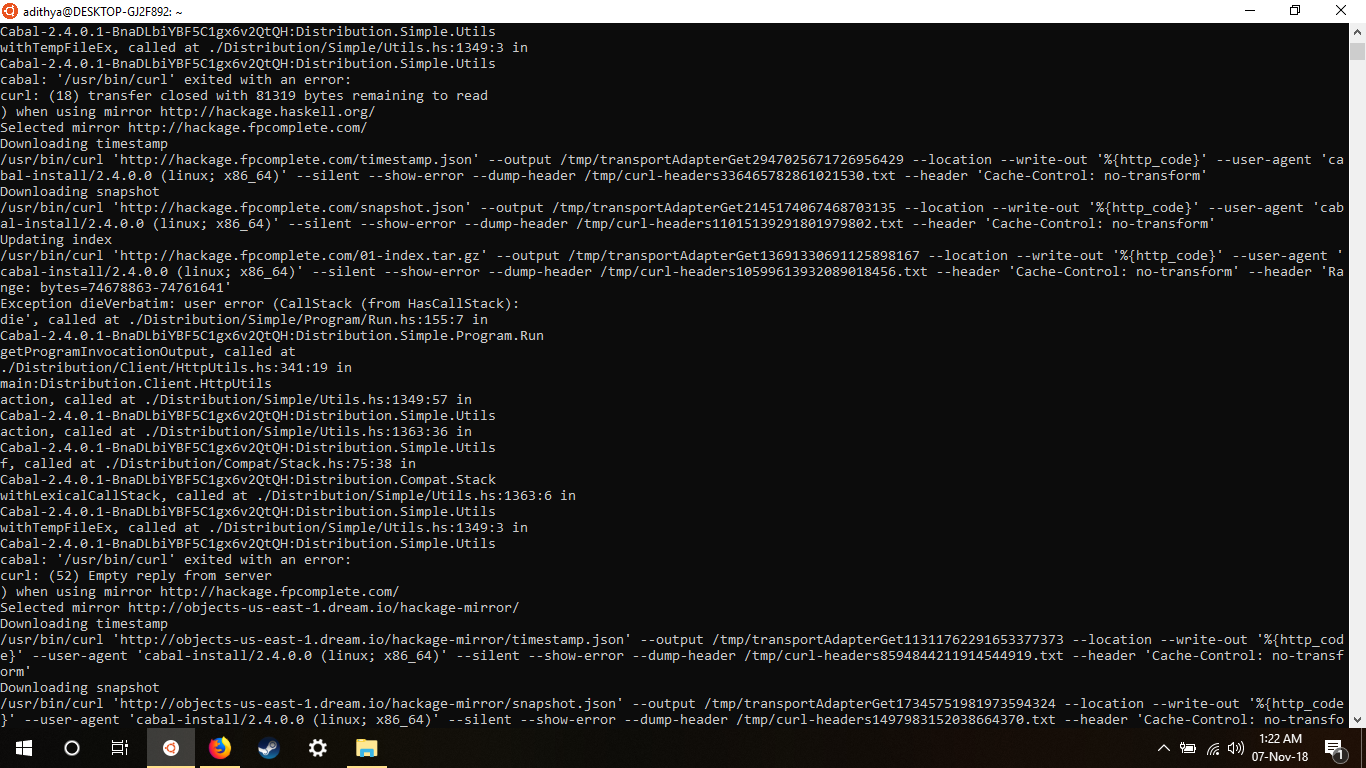 cabal new-update fails to download the package list · Issue #5669 · haskell/cabal · GitHub