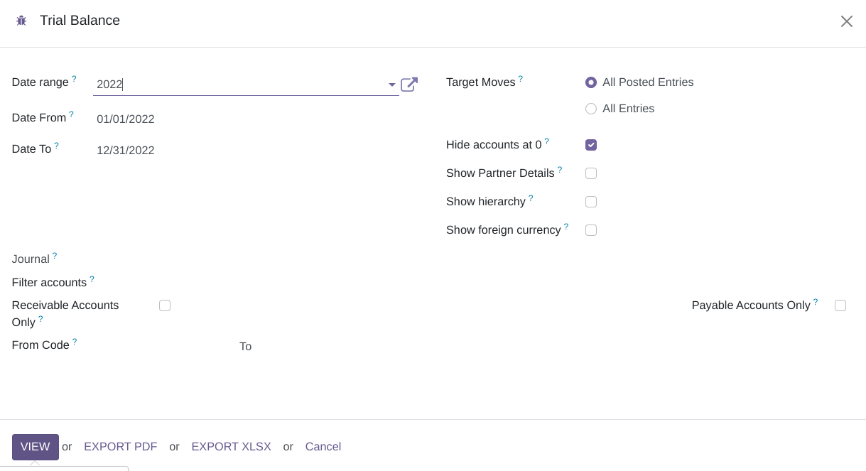 [16][BUG] account_finalcial_report In the Trial Balance, numerical data are not navigable ...