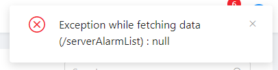 Exception while fetching data (/serverAlarmList) : null · Issue #2462 · apache/skywalking · GitHub