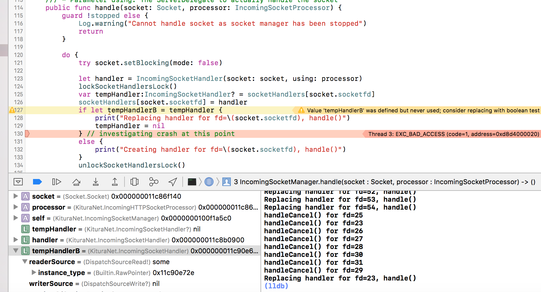 Crashes on Mac with KituraPageLeakSpike and JMeter driver · Issue #1034 ...
