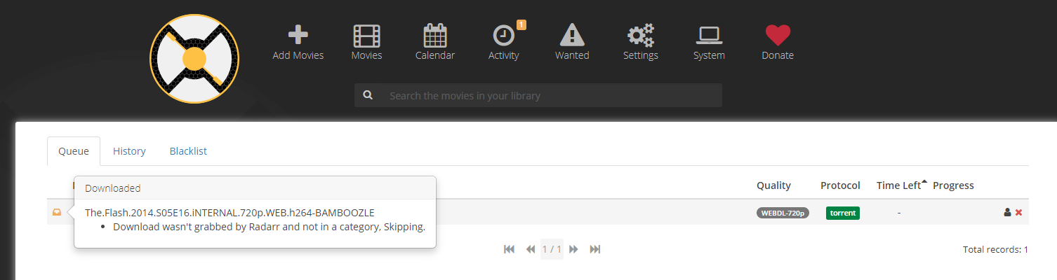 Radarr activity queue from Sonarr · Issue #3536 · Radarr/Radarr · GitHub