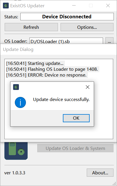 提示Device no response · Issue #2 · ExistOS-Team/ExistOS_Updater_v2 · GitHub