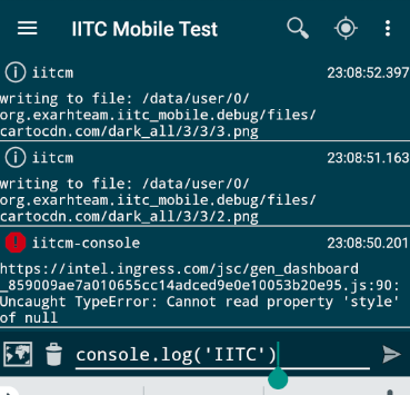 IITC Mobile: Improvements to the debug window by modos189 · Pull Request #345 · IITC-CE/ingress ...