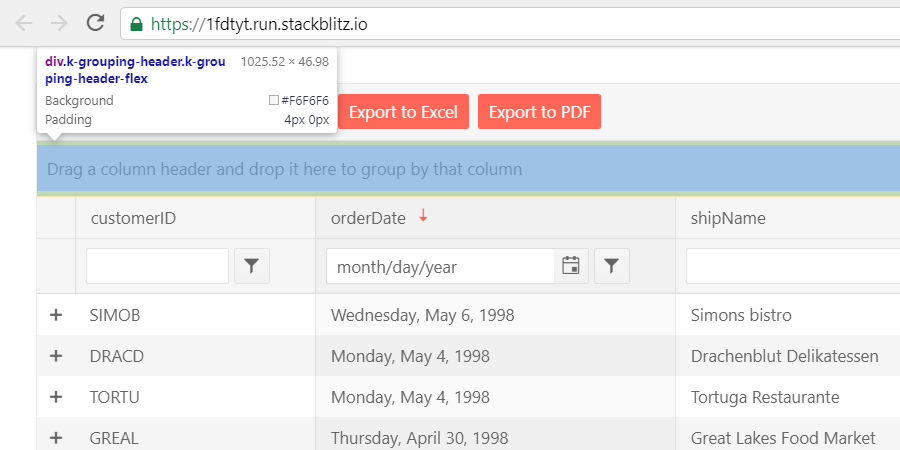 Inconsistent grouping header height · Issue #1075 · telerik/kendo-themes · GitHub