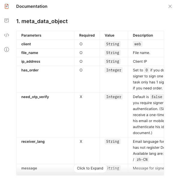 Documentation table markdown "Click to Expand" button is not showing up sometimes. · Issue ...