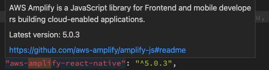 [react native]: Could not find a declaration file for module 'aws-amplify-react-native'. · Issue ...