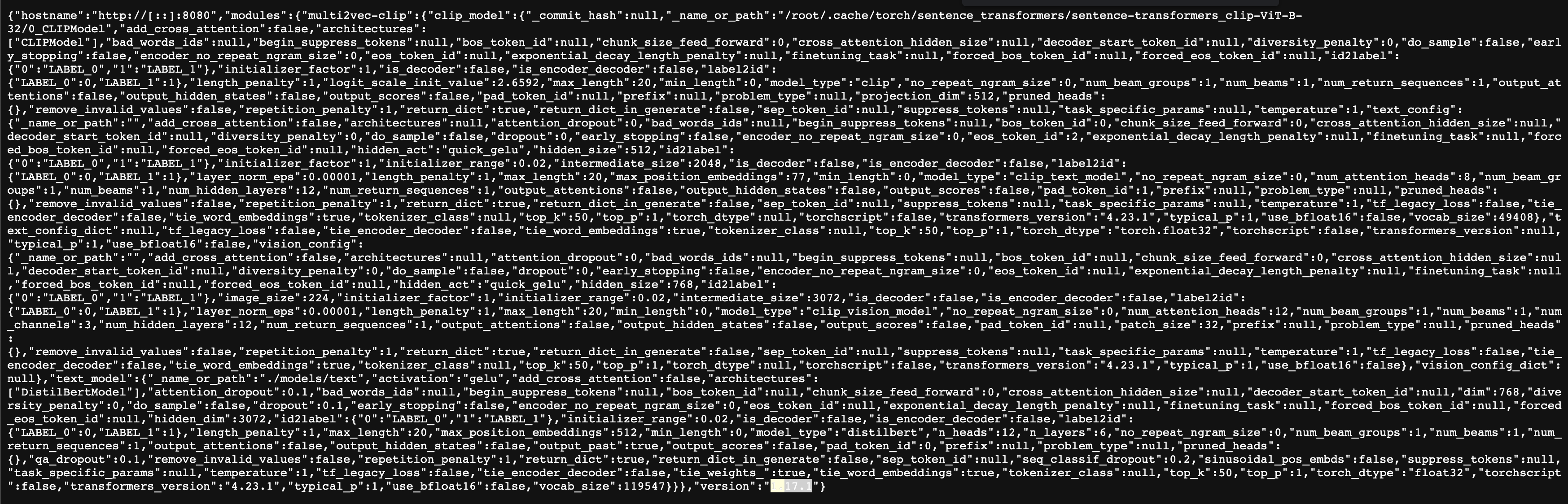 [bug] "distance" not supported by CLIP · Issue #2564 · weaviate/weaviate · GitHub