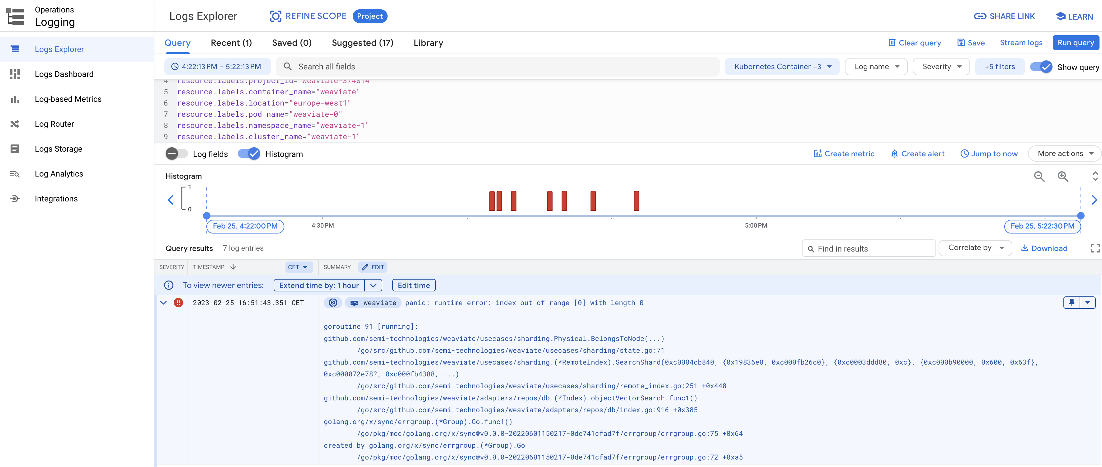 Index out of range error solved by removing one instance · Issue #2683 · weaviate/weaviate · GitHub