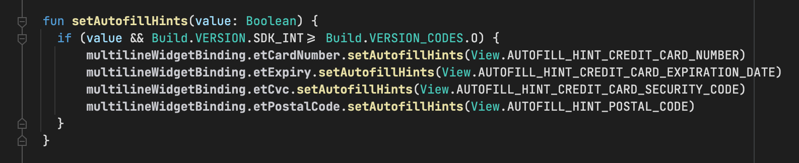 [Feature] Support auto-fill hints for CardFormView · Issue #6274 · stripe/stripe-android · GitHub
