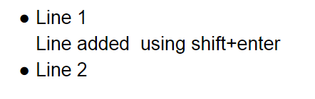 Add new line character to list item with shift+enter · Issue #121 · gitbrent/PptxGenJS · GitHub