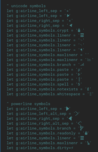transition characters not printing on statusline · Issue #1974 · vim-airline/vim-airline · GitHub