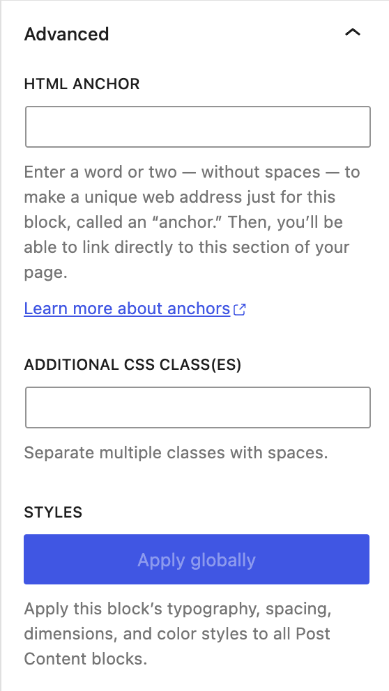 Shorten Html Anchor Info Text And Simplify Explanation · Issue 48062 · Wordpressgutenberg · Github