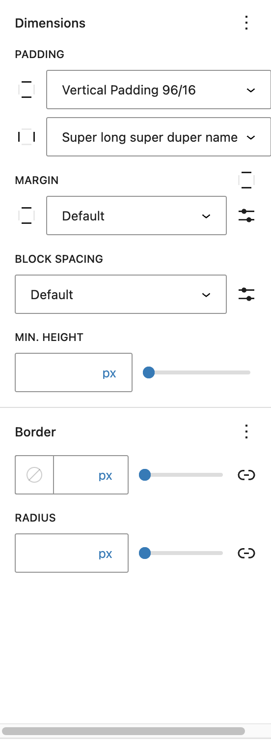 Preset Names Long Names Should Be Trimmed · Issue 52827 · Wordpressgutenberg · Github