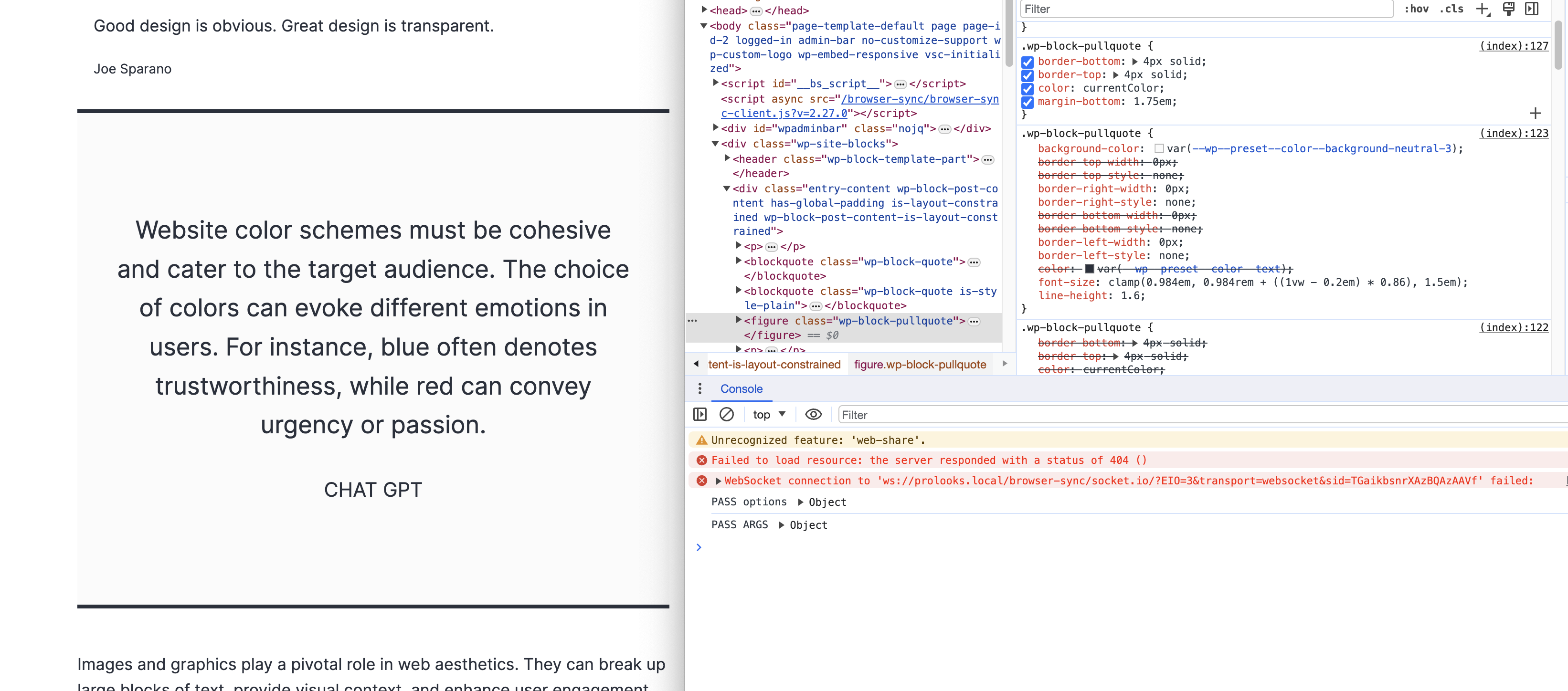 Pullquote: Unable to style the pullquote block · Issue #54554 · WordPress/gutenberg · GitHub