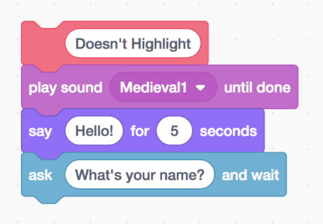 Yellow outline around multiple blocks not showing · Issue #2967 · scratchfoundation/scratch-gui ...