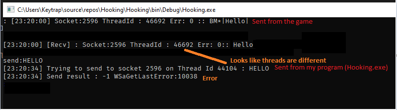 Can't figure out how to call the hooked/native function from the program which injected the dll ...