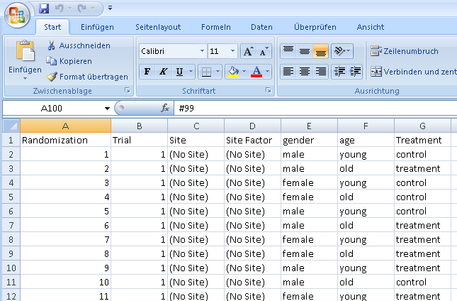 randomization list upload, blinded randomization details and "code ...