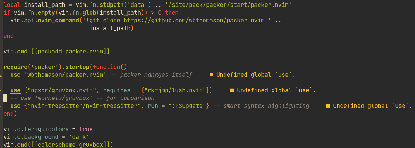 No highlighting · Issue #48 · ellisonleao/gruvbox.nvim · GitHub